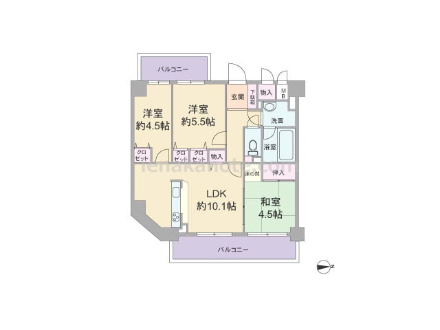 （間取りID: 1398）63.37平米の3LDK - イエナカ手帖