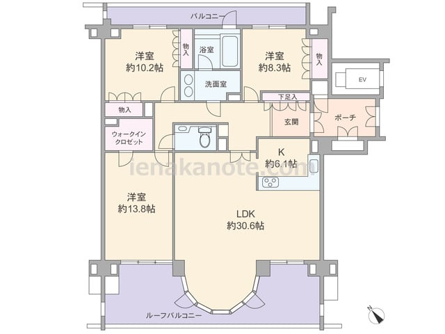 （間取りID: 7110）156.57平米の3LDK - イエナカ手帖