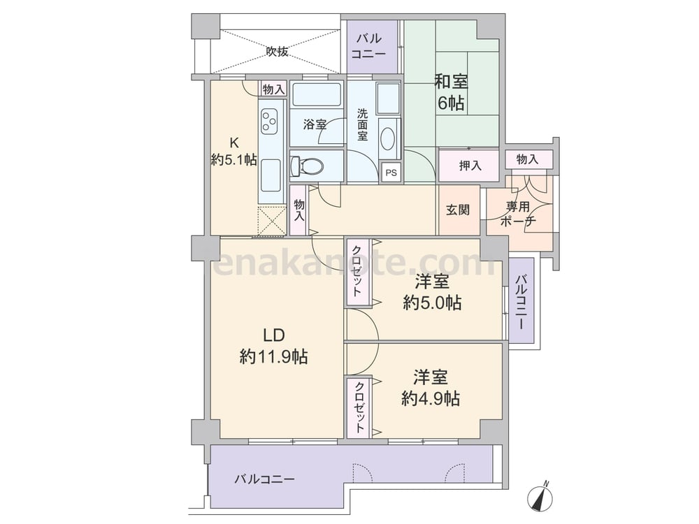 （間取りID: 11452）78.80平米の3LDK - イエナカ手帖