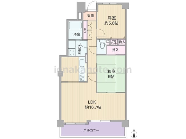 （間取りID: 12176）61.99平米の2LDK - イエナカ手帖