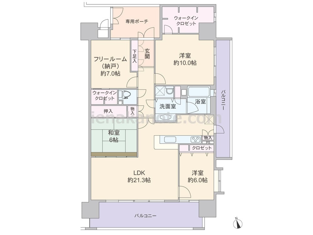 （間取りID: 13297）118.49平米の3SLDK - イエナカ手帖