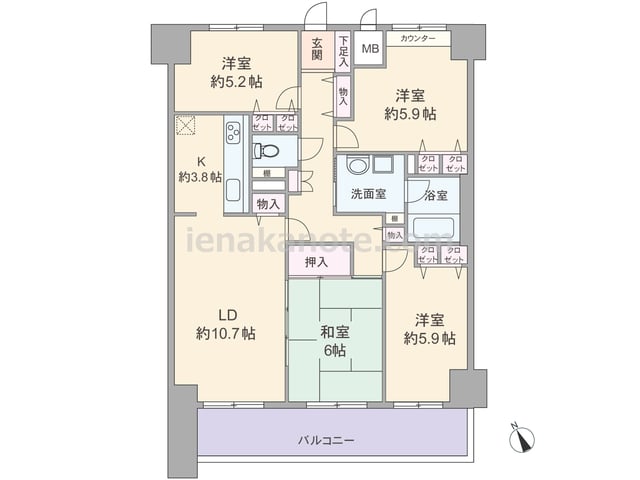 （間取りID: 18189）85.38平米の4LDK - イエナカ手帖
