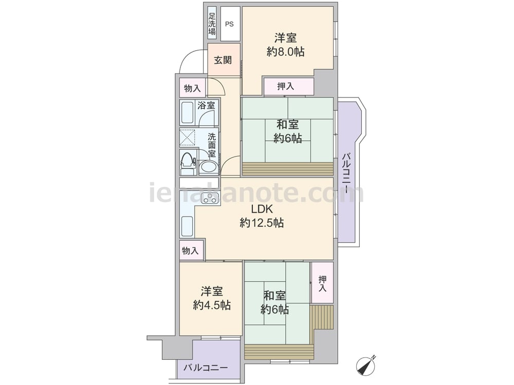 （間取りID: 27639）83.90平米の4LDK - イエナカ手帖