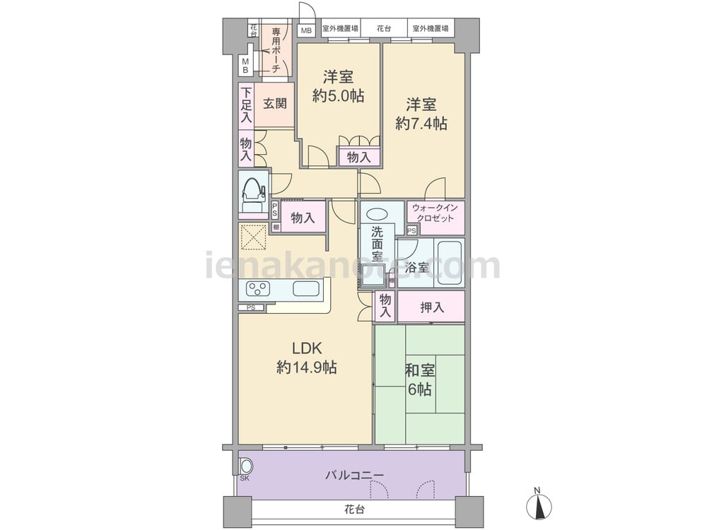 （間取りID: 28194）75.76平米の3LDK - イエナカ手帖