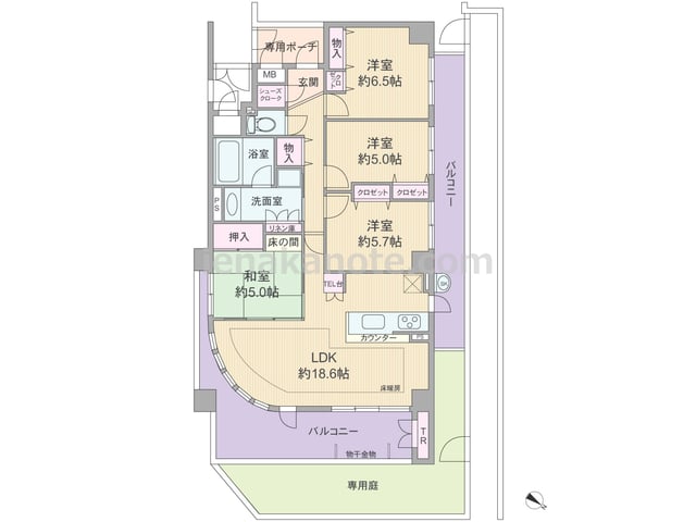 （間取りID: 34778）91.34平米の4LDK - イエナカ手帖