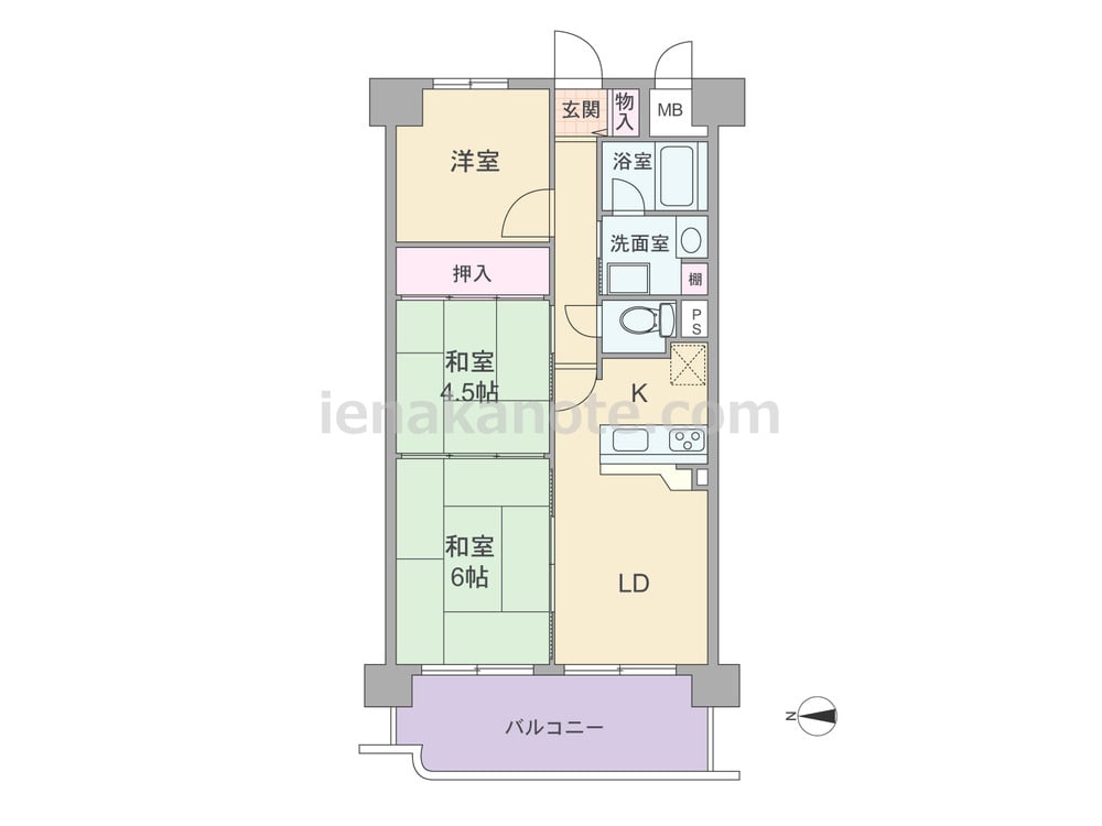 （間取りID: 36364）56.00平米の3LDK - イエナカ手帖