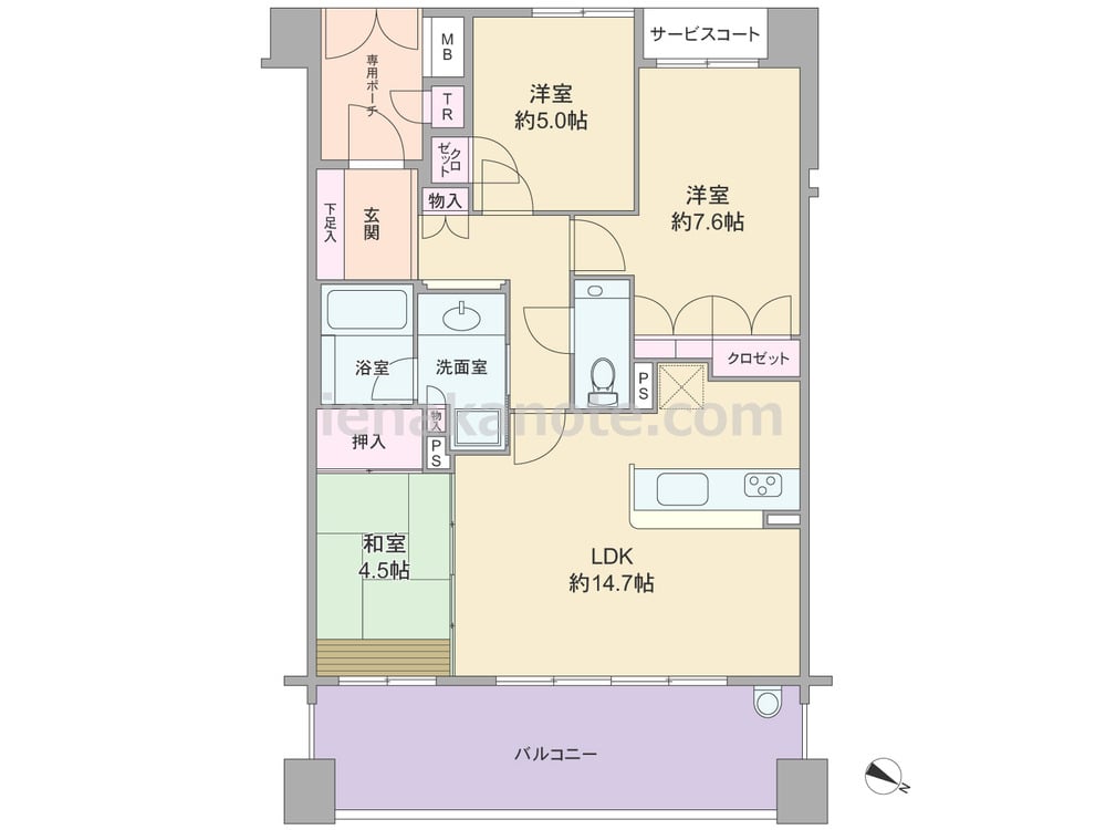 （間取りID: 36921）72.47平米の3LDK - イエナカ手帖