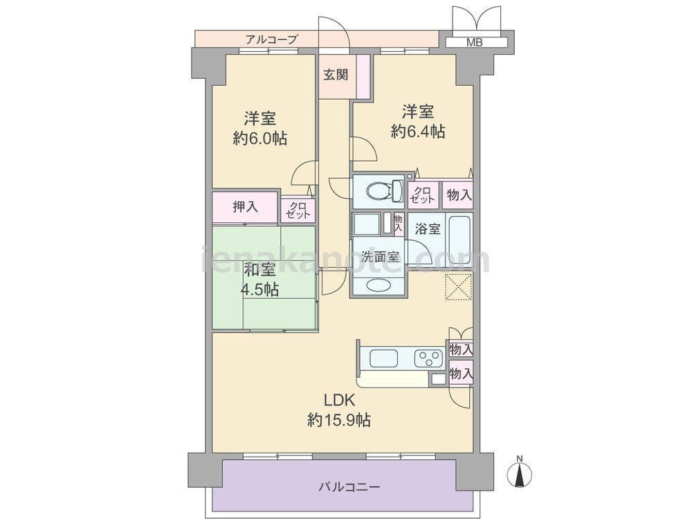 （間取りID: 37232）70.70平米の3LDK - イエナカ手帖